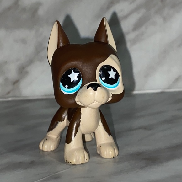 Littlest Pet Shop | Toys | Great Dane Dog Brown Tan Blue Littlest Pet ...